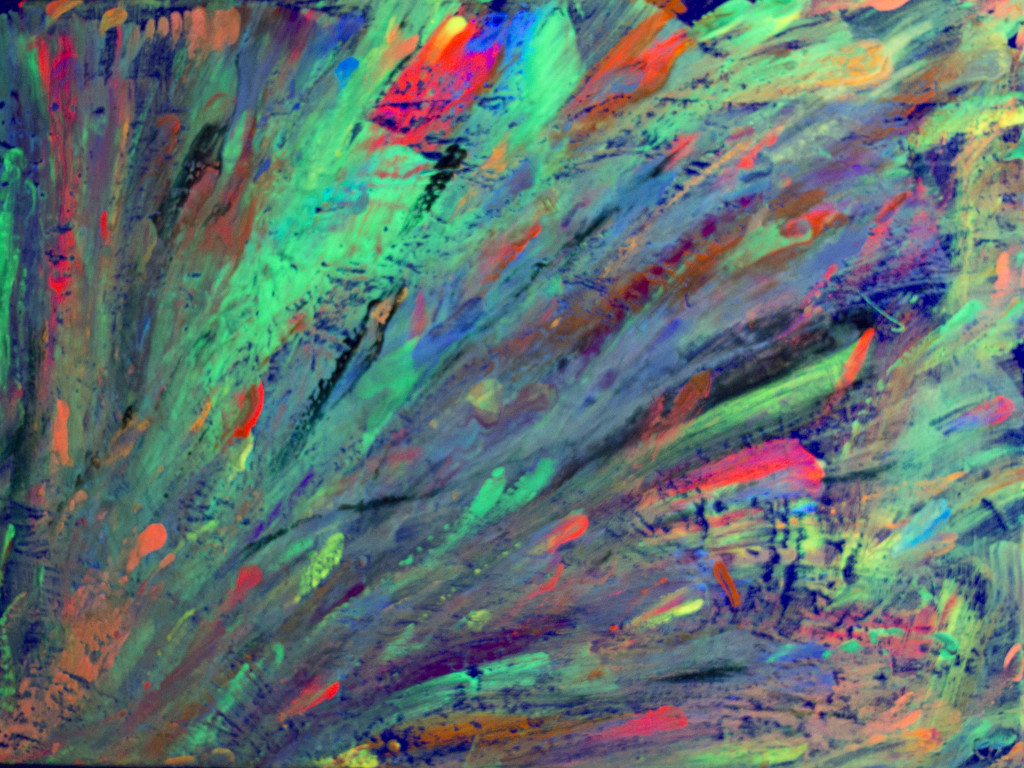 “Painting with Light” Glow-in-the-Dark Acrylic on Canvas – October 2017